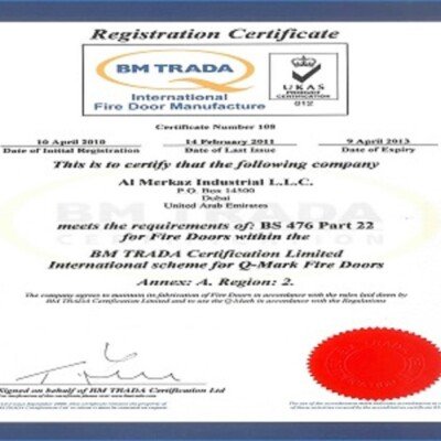 Fire Rated Wooden Door Certificate - Fino International Interior ...